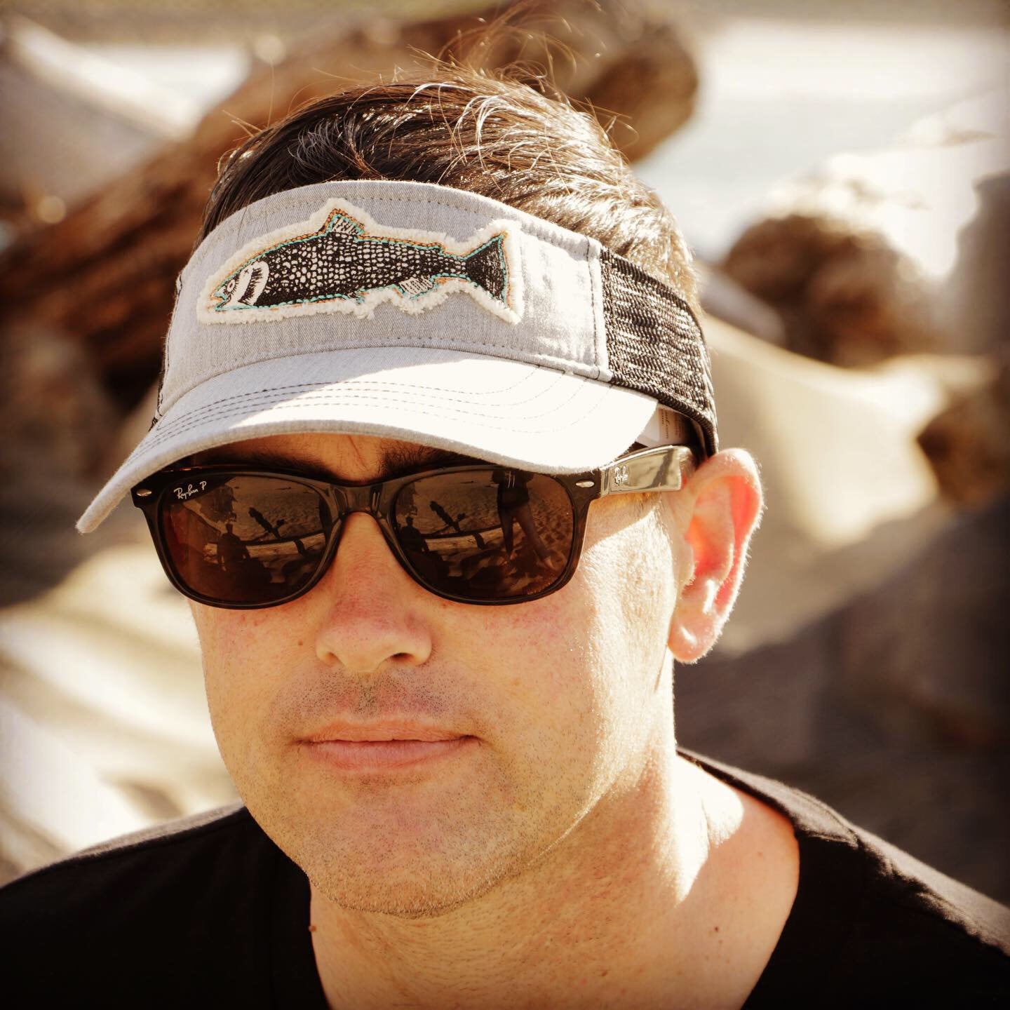 Grey/Black Visor | PELICAN & PIPER LLC